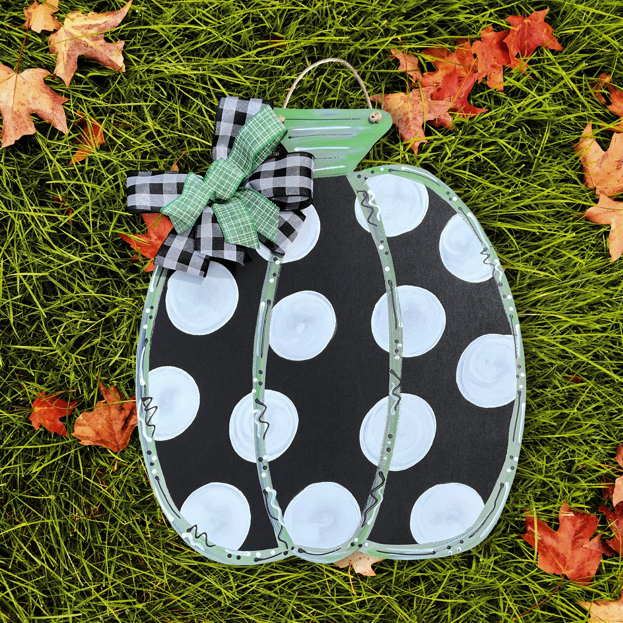 Pumpkin Door Hanger | Halloween Front Door Decor | Halloween Wreath ...